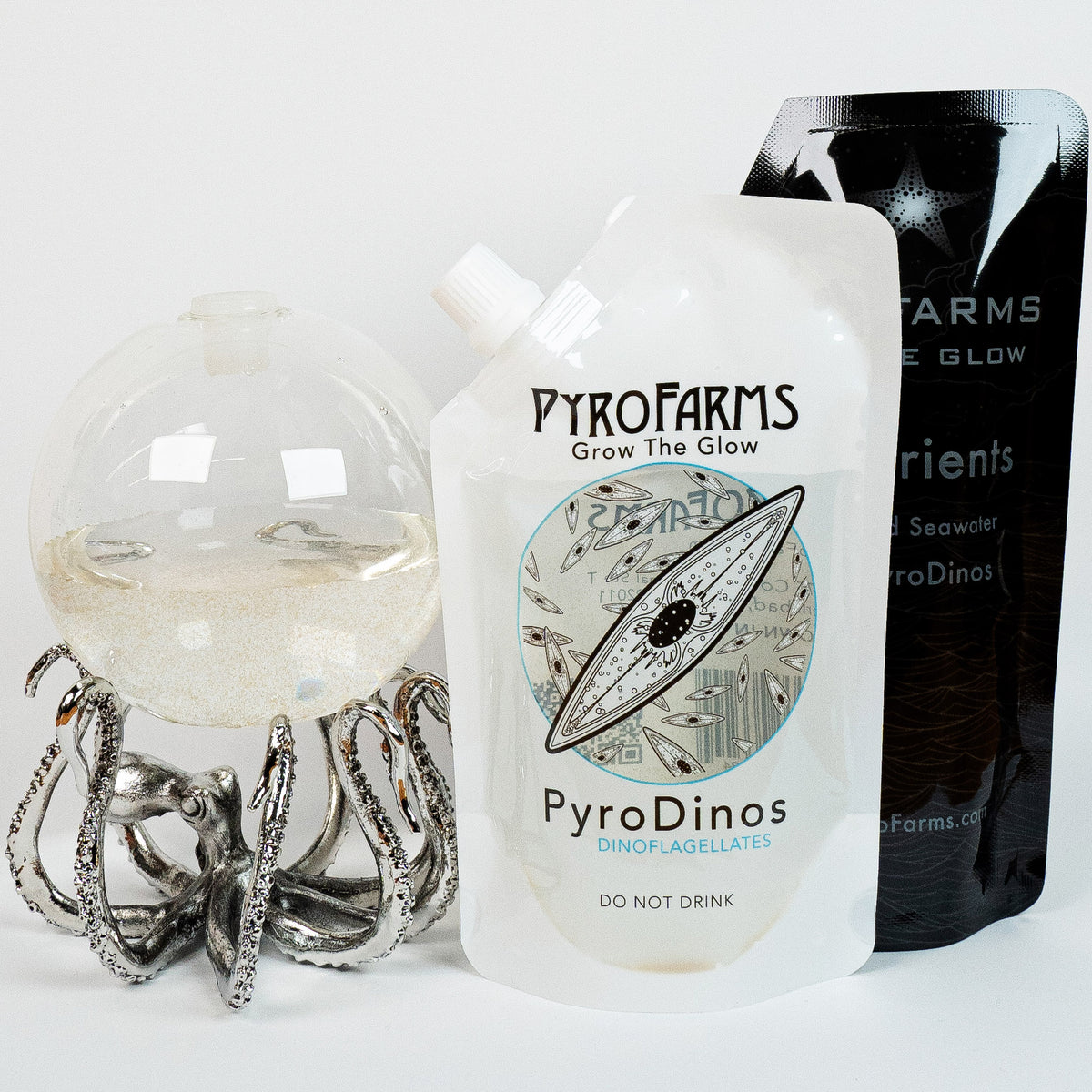 Bioluminescent Bio-Orb with OctoStand | PyroFarms